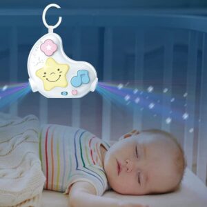 White Noise Machine Baby Soother with Toy Remote,108 Lullaby Baby Sound Machine for Sleeping with Night Light,Portable Sound Machine Baby Toys for Traveling