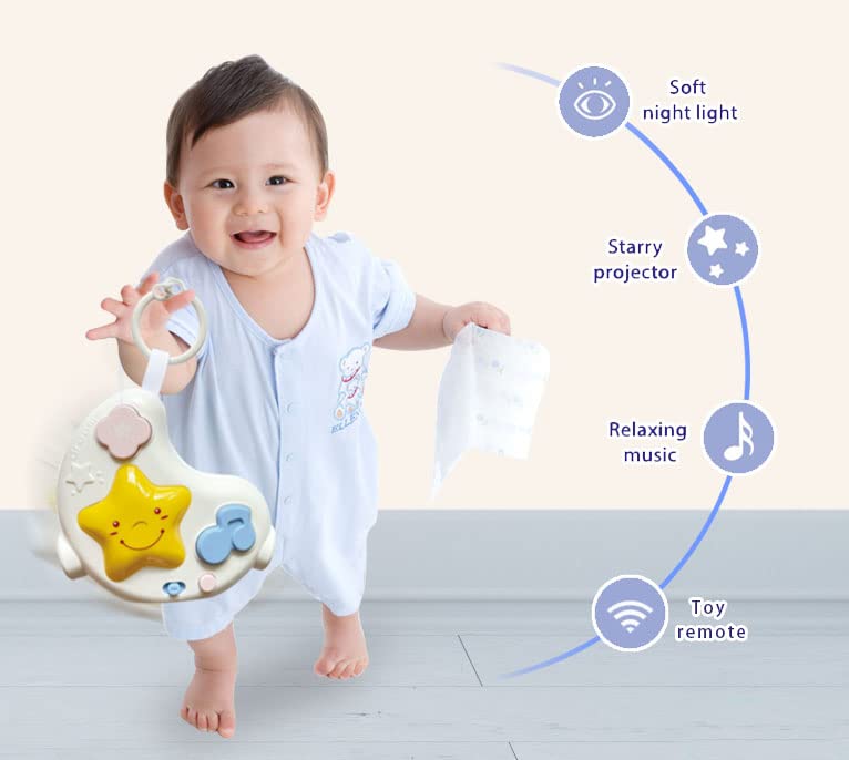 White Noise Machine Baby Soother with Toy Remote,108 Lullaby Baby Sound Machine for Sleeping with Night Light,Portable Sound Machine Baby Toys for Traveling