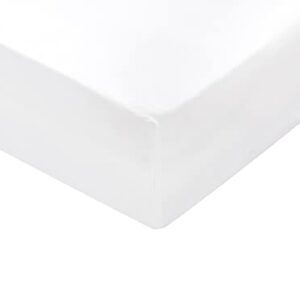 HBHLFZ Luxury Soft 100% Crib Bamboo Sheets for Baby Boys Girls -Baby Crib Sheet Neutral for Standard Crib Mattress & Toddler Bed Mattress, Soft and Safe Deep Pocket Fitted Sheet, White