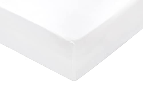 HBHLFZ Luxury Soft 100% Crib Bamboo Sheets for Baby Boys Girls -Baby Crib Sheet Neutral for Standard Crib Mattress & Toddler Bed Mattress, Soft and Safe Deep Pocket Fitted Sheet, White