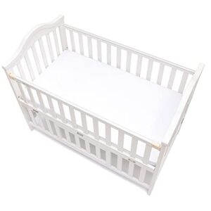 HBHLFZ Luxury Soft 100% Crib Bamboo Sheets for Baby Boys Girls -Baby Crib Sheet Neutral for Standard Crib Mattress & Toddler Bed Mattress, Soft and Safe Deep Pocket Fitted Sheet, White