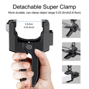 Starbea Jaws Flex Clamp Mount with Adjustable Gooseneck Compatible with GoPro Hero 10, 9, 8, 7, 6, 5, 4, Session, 3+, 3, 2, 1, Max, Hero (2018), Fusion, DJI Osmo Action Cameras