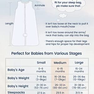 TotAha Light Baby Sleep Sack, Stretchy Sleepsack, Silky Comfort, Buttery Soft, Swaddle Transition Sleeping Bag, 2-Way Safe Zippers, Wearable Blanket Baby Sleep Bag for 0-3-6-12-18-24 Months 0.5 TOG