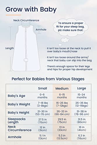 TotAha Light Baby Sleep Sack, Stretchy Sleepsack, Silky Comfort, Buttery Soft, Swaddle Transition Sleeping Bag, 2-Way Safe Zippers, Wearable Blanket Baby Sleep Bag for 0-3-6-12-18-24 Months 0.5 TOG