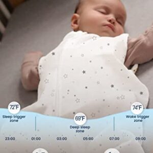 TotAha Light Baby Sleep Sack, Stretchy Sleepsack, Silky Comfort, Buttery Soft, Swaddle Transition Sleeping Bag, 2-Way Safe Zippers, Wearable Blanket Baby Sleep Bag for 0-3-6-12-18-24 Months 0.5 TOG