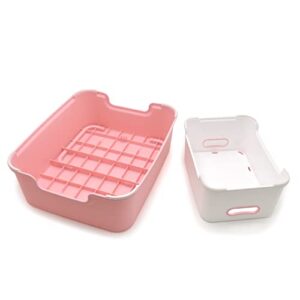 HTTMT- Pink Kid,Baby,Toddler Double Up 2 Step Stool Anti-Slip Sturdy Two Step Stool For Potty Training, Bathroom, Kitchen, Toilet Stools, Nursery Furniture [P/N : ET-BABY008-PINK]