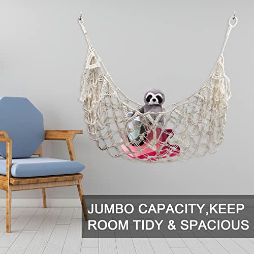 bouti1583 Toy Hammock for stuffed animal net Children's Jumbo Plush toy storage Hanging Mesh Nursery Kids Play Room Bedroom decor