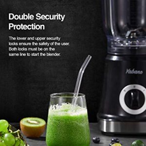 Professional Countertop Blender for High-Speed Shakes, Smoothies, Juicing & More - Crush Ice, Frozen Fruit, and More with 4 Stainless Steel Blades & 60oz Jar - Easy to Clean, Perfect for Kitchen Use (Black)