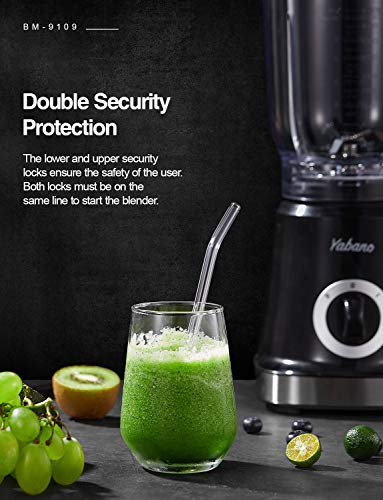 Professional Countertop Blender for High-Speed Shakes, Smoothies, Juicing & More - Crush Ice, Frozen Fruit, and More with 4 Stainless Steel Blades & 60oz Jar - Easy to Clean, Perfect for Kitchen Use (Black)