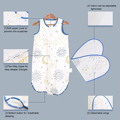 ERAY Baby Sleep Sack 6-12months -Baby Swaddle Sleepsack Baby Easy Transitional Sack Adjustable Wearable Blanket for Boys and Girls