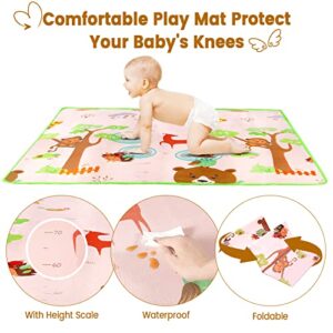 Baby Playpen with Mat,70"x59" Baby Playpen for Babies and Toddlers,Kids Playard Activity Center with Anti-Slip Design,Zipper Gates with Visible Mesh,Hand Rings