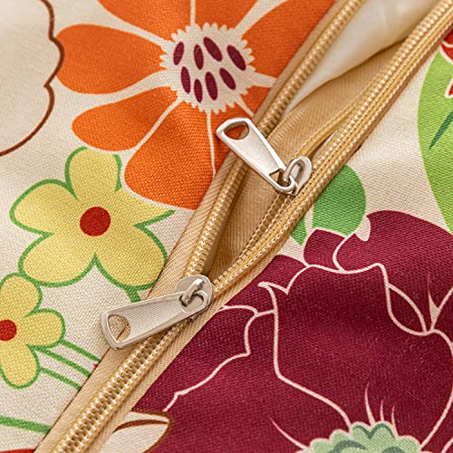 Makimoo Set of 4 Outdoor Dining Chair Cushions, Comfort Patio Seating Cushions, 44 x21x4.5 inch, Single Welt and Zipper, Blooming Fiesta