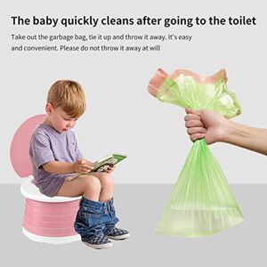 Travel Potty，Toddler Travel Potty，Portable Toddler Potty，Travel Potties Foldable ，Toddler Travel Potty Folding Toilet，Apply to Seat Emergency Toilet for Car, Camping, Outdoor, Indoor (Pink)