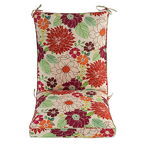 Makimoo Set of 4 Outdoor Dining Chair Cushions, Comfort Patio Seating Cushions, 44 x21x4.5 inch, Single Welt and Zipper, Blooming Fiesta