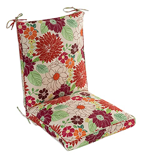 Makimoo Set of 4 Outdoor Dining Chair Cushions, Comfort Patio Seating Cushions, 44 x21x4.5 inch, Single Welt and Zipper, Blooming Fiesta