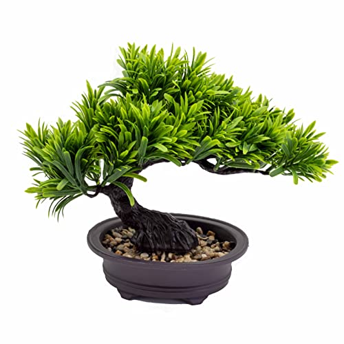 Artificial Bonsai Pine Tree Artificial Plant Decoration, Potted Artificial House Plants, for Decoration, Desktop Display