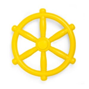 barcaloo kids playground pirate ship wheel – yellow jungle gym steering wheel for swing set, childrens steering wheel simulation toy, pirate ship steering wheel toys for toddlers. wheel playset