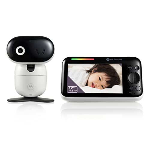 Motorola Baby Monitor PIP1610 HD Connect - 5" WiFi Video Baby Monitor with Camera, Wall Mount, 1080p, Smart Phone Nursery App, 1000ft Range, 2-Way Audio, Remote Pan-Tilt-Zoom, Room Temp, Lullabies