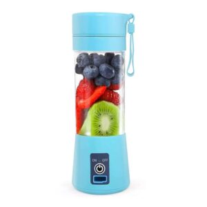 Portable Blender, Personal Blender for Shakes and Smoothies, Blender shake Smoothie for Kitchen Personal Size Blenders with Rechargeable USB, 380Ml Traveling Fruit Veggie Juicer Cup With 6 Blades (Blue)