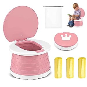 portable, foldable potty seat for toddler, training toilet seat emergency toilet for car, camping, outdoor, indoor