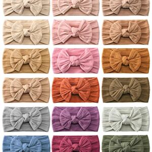 jollybows 18pcs Baby Nylon Headbands Hair Bow Elastics Hairbands Hair Accessories for Baby Girls Newborn Infant Toddlers Kids