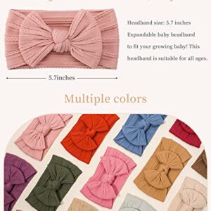 jollybows 18pcs Baby Nylon Headbands Hair Bow Elastics Hairbands Hair Accessories for Baby Girls Newborn Infant Toddlers Kids