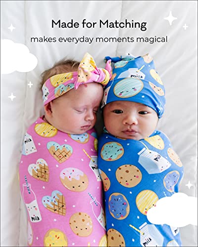 Little Sleepies Newborn Swaddle + Hat Set, Bamboo Viscose Baby Wrap, Sunshine