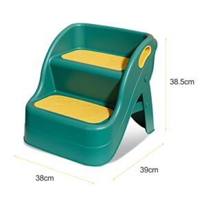 HAHONIA Step Stools for Kids Non-Slip 2 Step Stool for Toilet Kids Foldable Kitchen Step Stools Toddler Step Stool for Potty Training Bathroom Toilet Stools with Soft Anti-Slip Grips