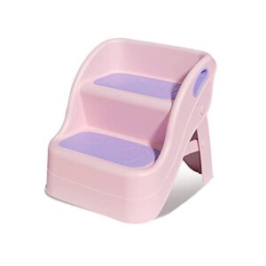 hahonia step stools for kids non-slip 2 step stool for toilet kids foldable kitchen step stools toddler step stool for potty training bathroom toilet stools with soft anti-slip grips