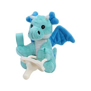 Dr. Brown's Baby Lovey Pacifier & Teether Holder, Dragon with Ecru HappyPaci, 100% Silicone, 0-6m