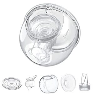 wearable breast pump milk collector cup accessories,compatible with 24mm tsrete/momcozy s9/s10/s12 wearable breast pump,include duckbill valve&silicone diaphragm&24mm flange&milk collector&linker