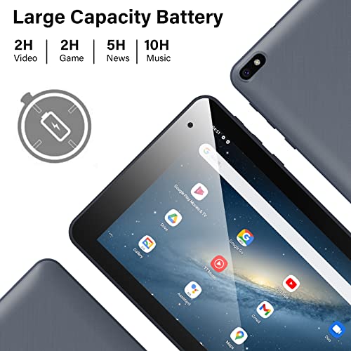 Android Tablet 7 inch, Android 11.0 Tablet 2GB RAM 32GB ROM Tablet 7 inch with WiFi, Bluetooth, GMS, Dual Camera, Google Play for YouTube, Netflix, Gaming