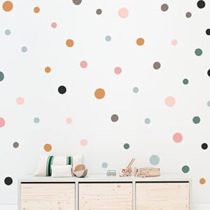 colorful polka dots wall decals boho rainbow wall stickers murals for boys girls bedroom living room classroom playroom decor 112pcs dots boho vinyl removable art wall stickers