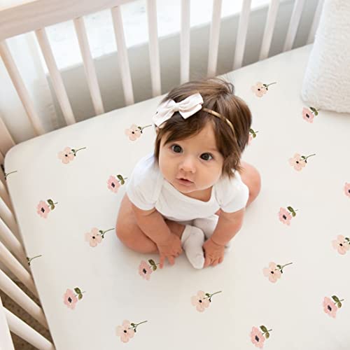 Crib Sheets Set - Premium and Ultra Soft Cotton Blend Fitted Baby Crib Sheet- 2 Pack- Crib Bed Mattress & Toddler Bed Sheet by Max&So