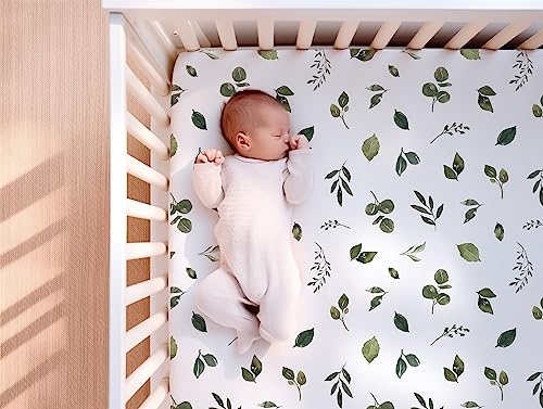 Crib Sheets Set - Premium Soft Cotton Fitted Baby Crib Sheet- 2 Pack- Crib Bed Mattress & Toddler Bed Sheet by Max&So