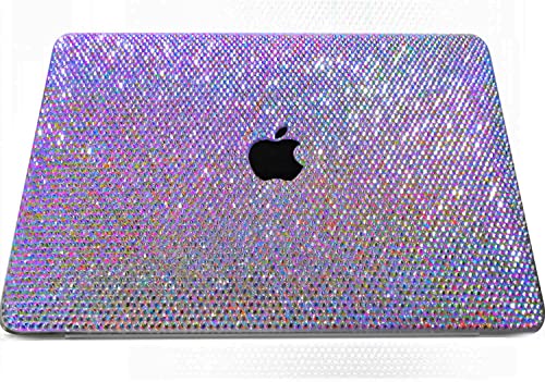 Teazgopx Bling Rhinestone MacBook Air 13 inch Case 2022 2021 2020 2019 2018 Release M1 A2337 A2179 A1932 Touch ID,3D Glitter Sparkle Diamond Case Fashion Luxury Shiny Crystal Hard Shell for Women Girl