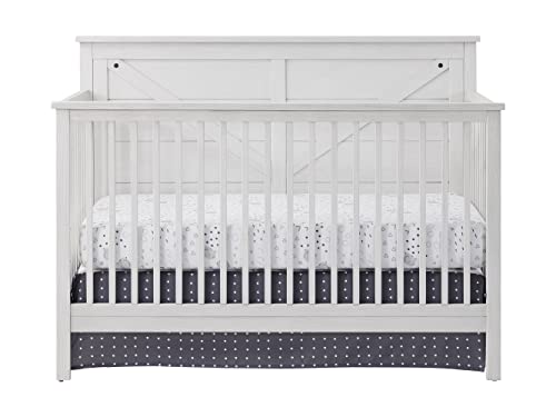 Oxford Baby Montauk 4-in-1 Convertible Crib, Barn White, GreenGuard Gold Certified