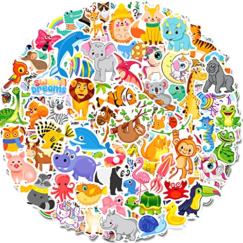 200pcs cute animal Gel Window Clings, reusable gel window stickers for kids, Jungle Animal, Sea animals, dinosaur, unicorn themed Window Gel Clings Decals Stickers for Kids Home Airplane Classroom Nursery Party Supplies Decorations