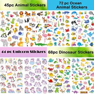 200pcs cute animal Gel Window Clings, reusable gel window stickers for kids, Jungle Animal, Sea animals, dinosaur, unicorn themed Window Gel Clings Decals Stickers for Kids Home Airplane Classroom Nursery Party Supplies Decorations