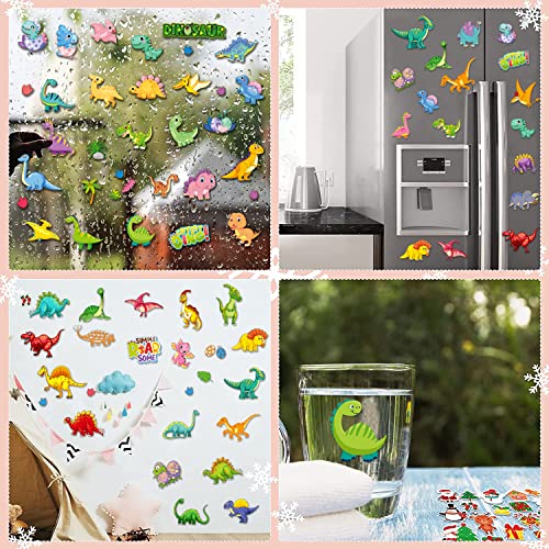 200pcs cute animal Gel Window Clings, reusable gel window stickers for kids, Jungle Animal, Sea animals, dinosaur, unicorn themed Window Gel Clings Decals Stickers for Kids Home Airplane Classroom Nursery Party Supplies Decorations