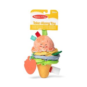 melissa & doug ice cream take-along clip-on infant toy with sound and vibration