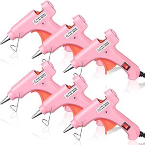 zhengmy glue gun for arts crafts hot glue guns for kids hot melt arts craft diy glue gun for crafts school diy arts home quick repairs (pink, 6 pieces)