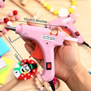 Zhengmy Glue Gun for Arts Crafts Hot Glue Guns for Kids Hot Melt Arts Craft DIY Glue Gun for Crafts School DIY Arts Home Quick Repairs (Pink, 6 Pieces)