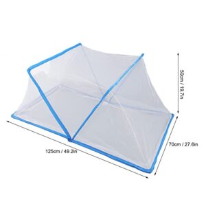 Mosquito Net Tent, Portable Foldable Easy to Store Bed Net Tent for Kids for Travel (Blue)