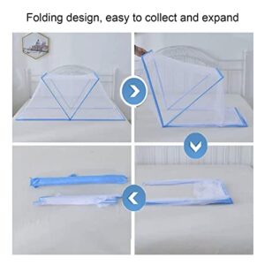 Mosquito Net Tent, Portable Foldable Easy to Store Bed Net Tent for Kids for Travel (Blue)