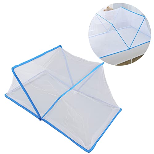 Mosquito Net Tent, Portable Foldable Easy to Store Bed Net Tent for Kids for Travel (Blue)