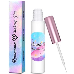 face makeup glue for rhinestones, shynek cosmetic face glitter glue long lasting waterproof face glue adhesive for eye jewels face gems rhinestone chunky body glitter