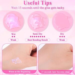 Face Makeup Glue for Rhinestones, Shynek Cosmetic Face Glitter Glue Long Lasting Waterproof Face Glue Adhesive for Eye Jewels Face Gems Rhinestone Chunky Body Glitter