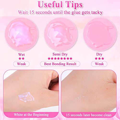 Face Makeup Glue for Rhinestones, Shynek Cosmetic Face Glitter Glue Long Lasting Waterproof Face Glue Adhesive for Eye Jewels Face Gems Rhinestone Chunky Body Glitter