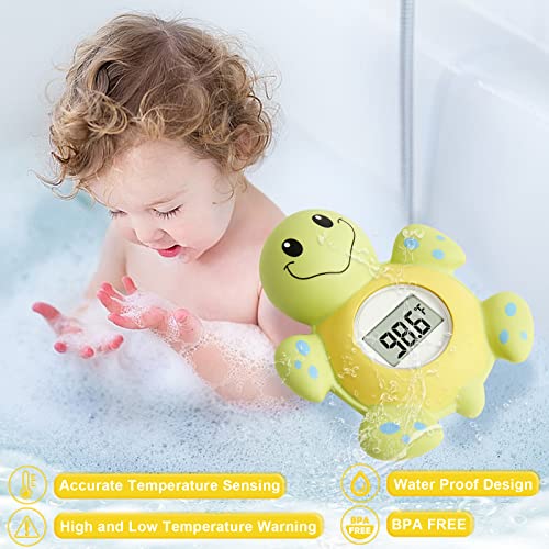 Cushore Baby Bath Thermometer (Upgraded Version) with Automatic Water Induction Switch, Baby Bath Float and Play Toy for Infant, Smart Accurate Bathroom Safety Temperature Thermometer ℃/℉